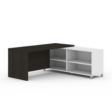Click here for Bestar Pro-Linea 72W L-Shaped Desk Deep Grey & Whi... prices