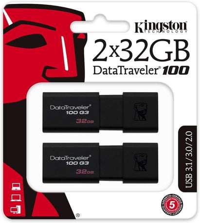 Click here for Kingston 32Gb Usb 3.0 Datatraveler 100 G3  2 Pack... prices
