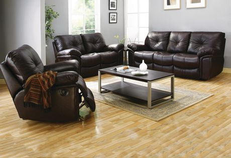Click here for K-Living Norwich Leather Recliner Sofa In Chocolat... prices