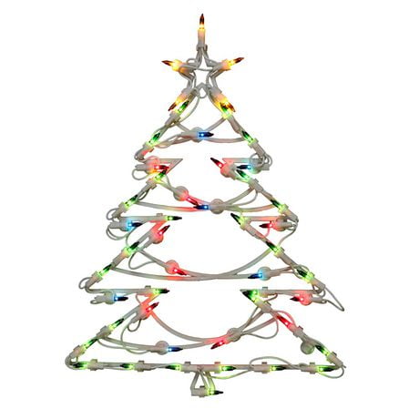 Light Up Christmas Silhouette with 50 incandescent Lights, Lighted Tree ...