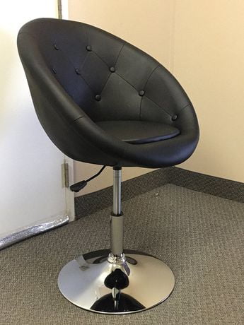 Click here for Nicer Furniture Black Rounded Faux Leather Bar Sto... prices