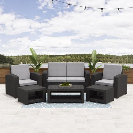 Click here for Corliving Adelaide 6Pc Resin Rattan Conversation S... prices