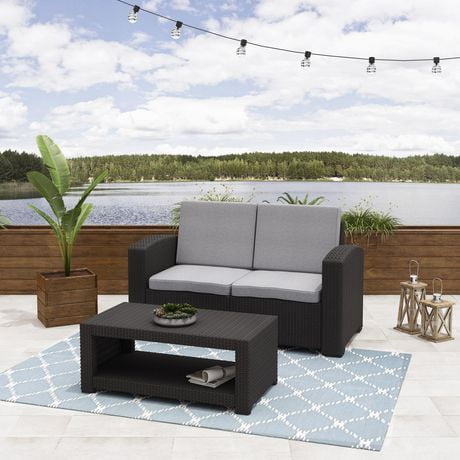 Click here for Corliving Adelaide 2Pc Resin Rattan Loveseat And T... prices