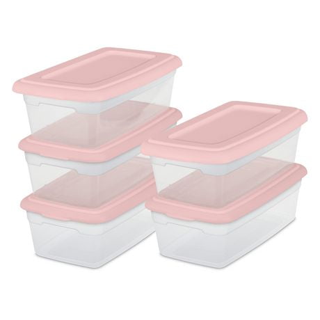 Sterilite Set Of (5) 5.7L Boxes- Pink | Walmart Canada