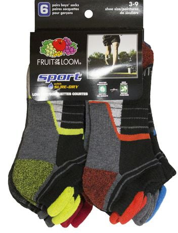 Click here for Fruit Of The Loom Boys Sport Low Cut Tabs Socks -... prices