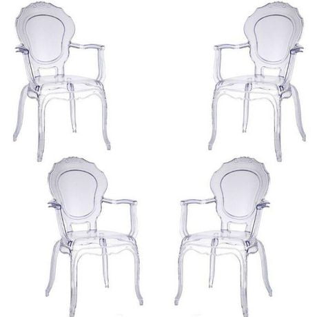 Click here for Take Me Home Furniture Acrylic Arm Dining Chair Cl... prices