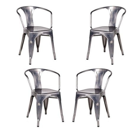 Click here for Take Me Home Furniture Tolix Arm Chair In Gun Meta... prices
