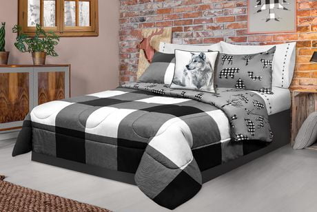 Click here for Safdie & Co. Comforter Set 3Pc K Printed Buffalo P... prices
