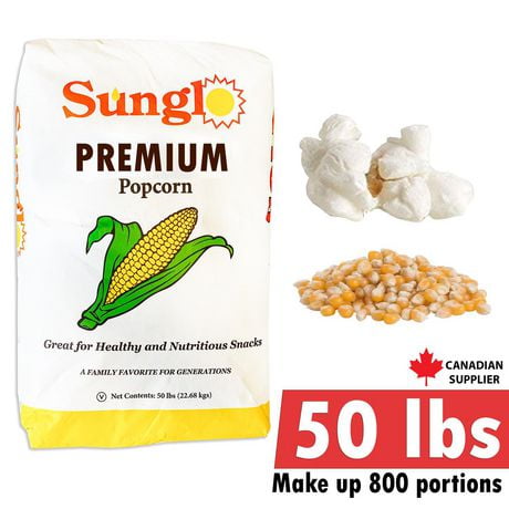 Sunglos PREMIUM Theater grade Unpopped popcorn kernels Butterfly 50lbs ...