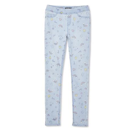 Click here for George Girls Printed Denim Jegging Lblue 4 prices