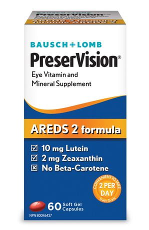 Bausch + Lomb PreserVision AREDS 2 Formula Eye Vitamin and Mineral ...