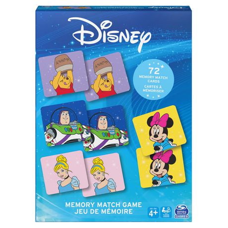 Disney Memory Match Game, for Families and Kids Ages 4 and up | Walmart ...