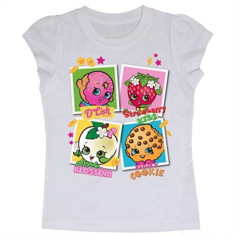 Shopkins Girls' short Sleeve Crew Neck T-shirt | Walmart Canada