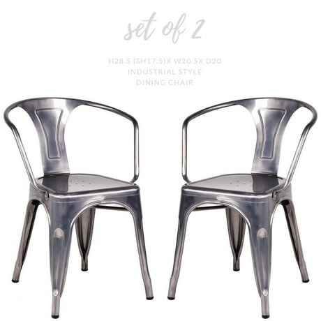 Click here for Take Me Home Furniture Tolix Arm Chair In Gun Meta... prices