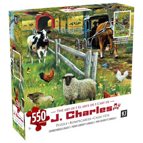 J. Charles 550 Piece Puzzle “Covered Bridge & Buggy 3” | Walmart Canada