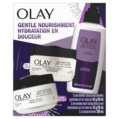 Olay Gentle Nourishment Gift Set, Face Moisturizer 60 mL, Night Cream ...