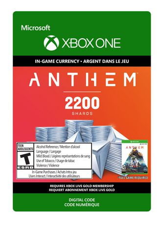 Click here for Electronic Arts Xbox One Anthem: 2200 Shards Pack... prices