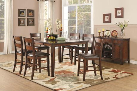 Click here for Topline Home Furnishings Burnish Espresso 5Pc Coun... prices