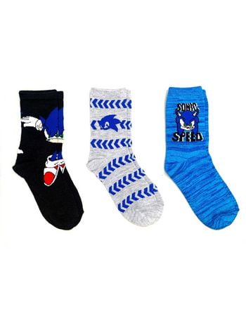 Click here for Sonic Boys Crew Socks  3 Pack Grey / Blue 11-2 prices