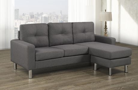 Click here for Brassex Inc Sectional With Reversible Chaise Grey prices