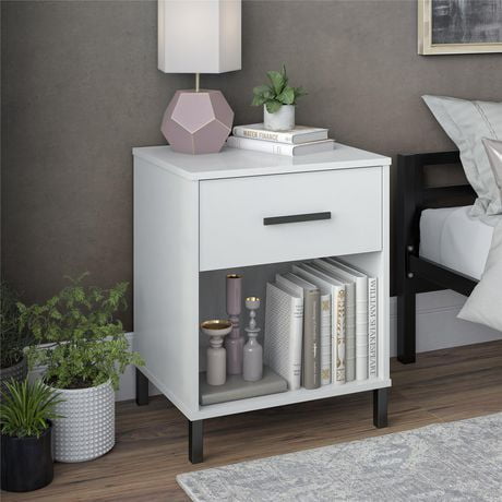 Click here for Ameriwood Home Brewer Nightstand  White White prices