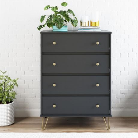 Click here for Ameriwood Home Owen 4 Drawer Dresser  Black Black... prices