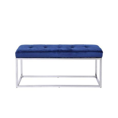 Click here for Heavenly Collection Blue Velvet Bench Blue # prices