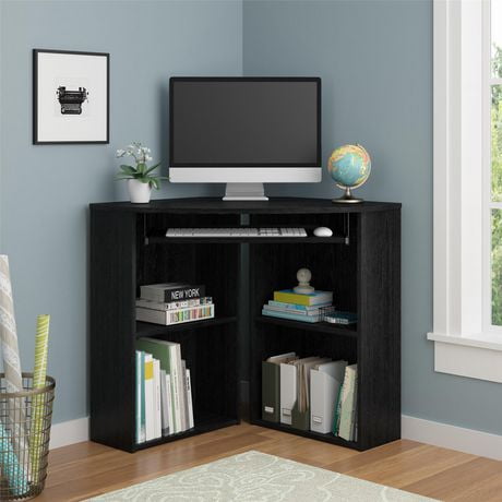Caleb Corner Computer Desk, Black Oak | Walmart Canada