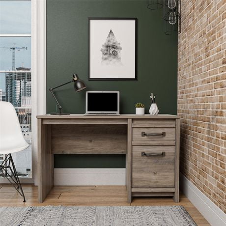 Click here for Ameriwood Home Bassinger Computer Desk  Gray Oak G... prices