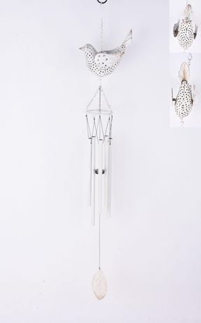 Click here for Hometrends White Bird Wind Chime White 38 prices