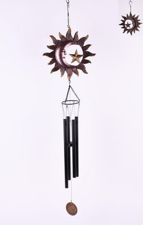 Click here for Hometrends Moon Wind Chime Multi 10 In X 10 In prices