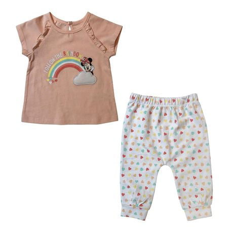 Click here for Disney Girls Minnie Mouse Short Sleeve 2Pcs Pant S... prices