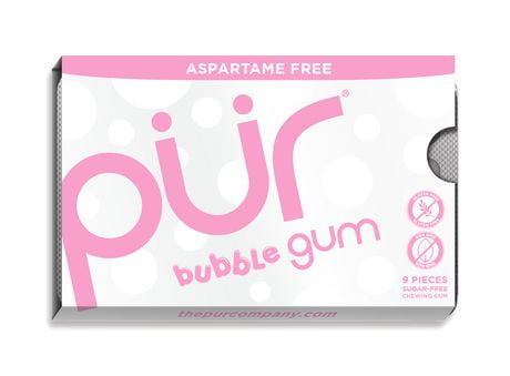 PUR Gum Sugar Free Chewing Gum with Xylitol - Natural Bubblegum Flavour ...