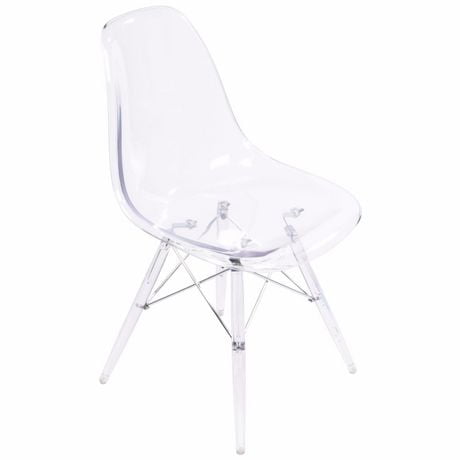 Click here for Nicer Furniture Eames Clear Legs Chair Clear prices