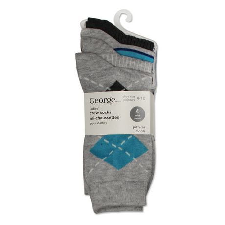 George Ladies' Crew Socks - Pack of 4 | Walmart Canada