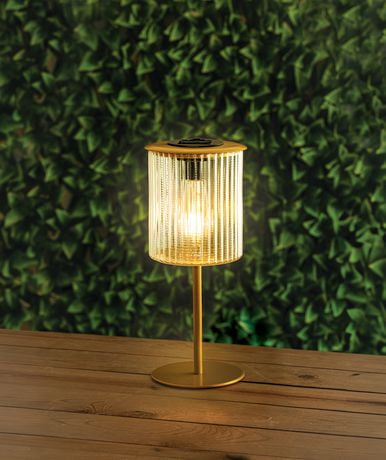 Better Homes & Gardens Solar Powered LED Table Lamp, Solar Powered LED ...
