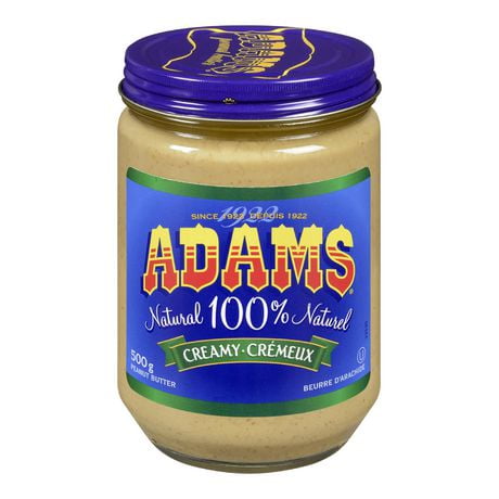 Adams 100% Natural Creamy Peanut Butter 500g | Walmart Canada