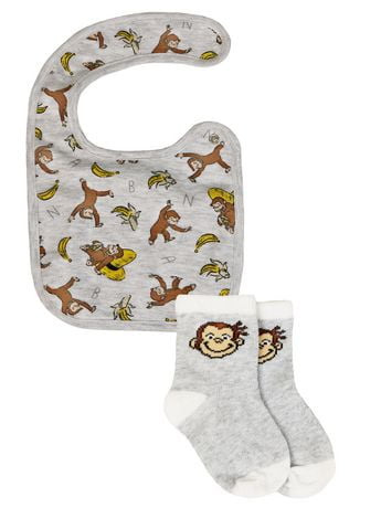 Curious George Bib and Sock for Baby | Walmart Canada
