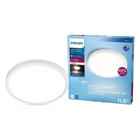 Philips 11.8inch LED integrated 22W 100W Super Slim flush Mount ...