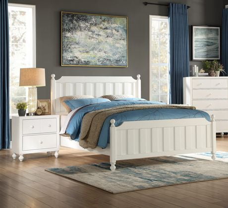 Click here for Topline Home Furnishings White Full Bed White Full prices