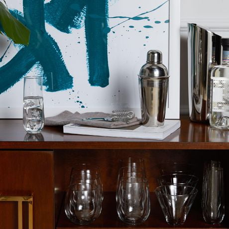 MoDRN Stemless Glass Barware Set | Walmart Canada