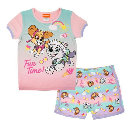 Click here for Paw Patrol Girls 2 Piece Pyjama Short Set Pink M prices