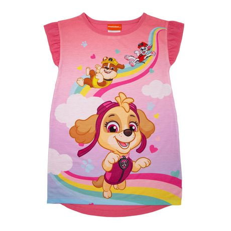 Click here for Paw Patrol Girls Ruffled Short Sleeve Nightgown Pi... prices