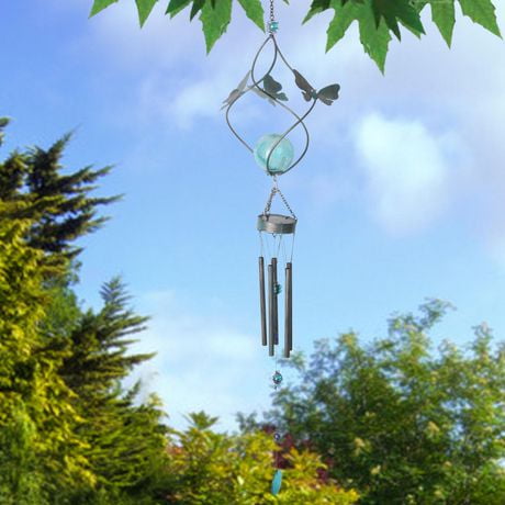 Click here for Hometrends Solar Butterfly Wind Chime With Crackle... prices