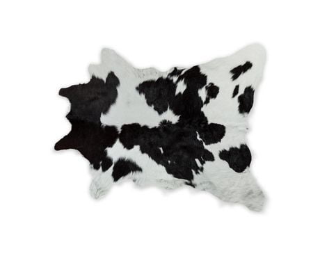 Click here for H-Natural Calfskin Rug Black & White 2 Ft X 3 Ft prices