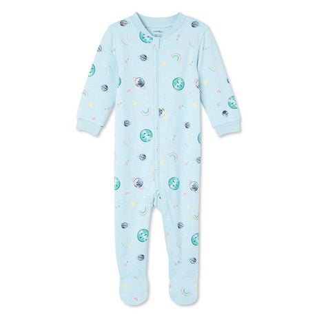 Click here for George Baby Girls Full-Zip Sleeper Turquoise 12-18... prices