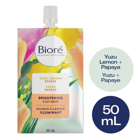 Bioré Brightening Clay Mask With Yuzu Lemon + Papaya | Walmart Canada