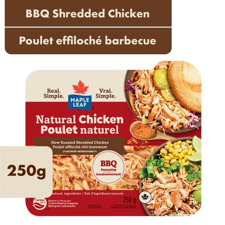Maple Leaf Natural BBQ Shredded Chicken, 250 g - Walmart.ca