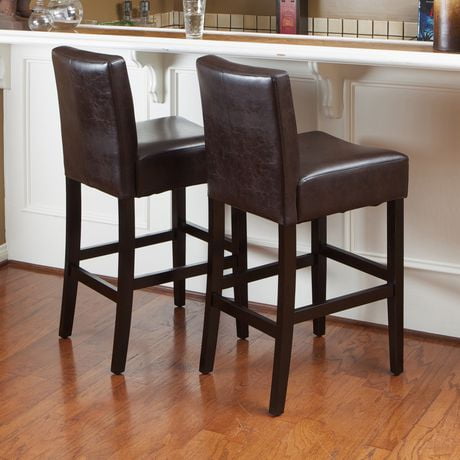 Noble House Skyland Brown Leather Counterstools (set of 2) - Walmart.ca