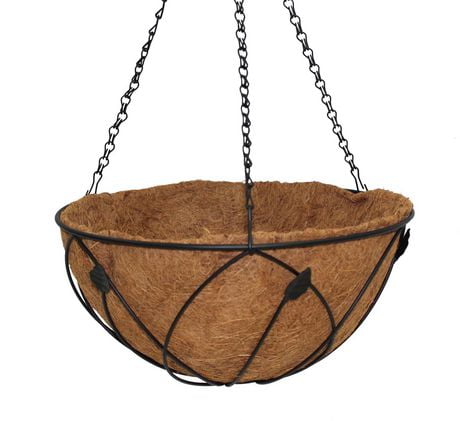 hometrends 14" Round Hanging Coco Basket | Walmart Canada